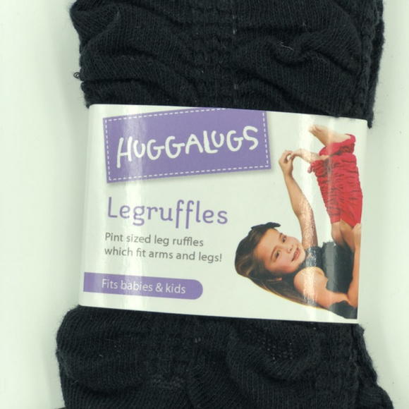 HUG-G-ALUGS | Accessories | Girls Huggalugs Solid Black Leg Arm Ruffles ...